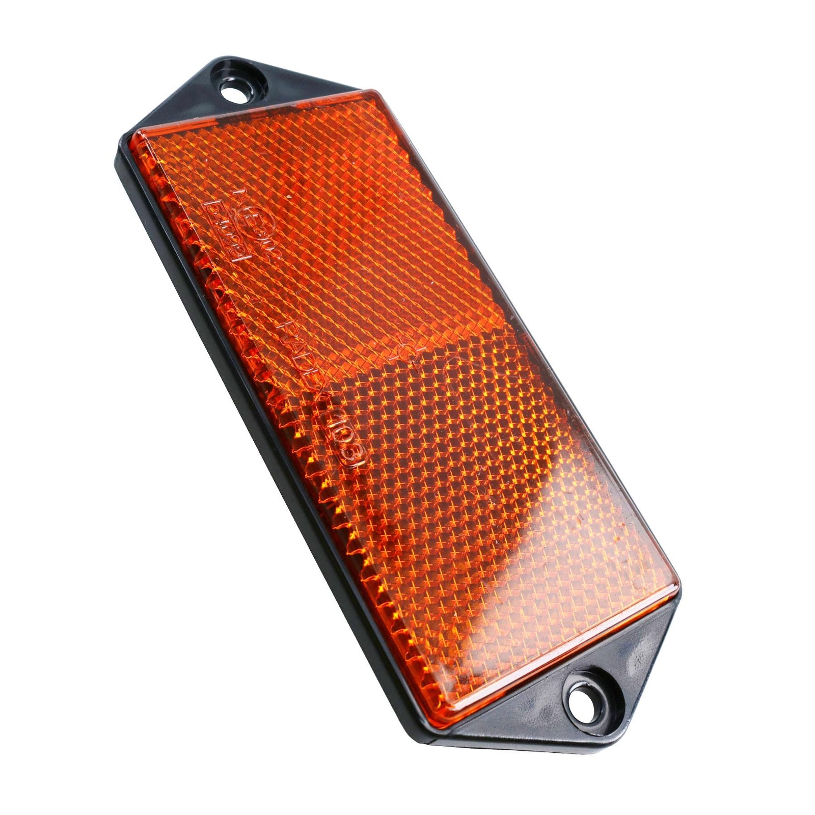 Orange Amber Large Rectangular Reflectors Driveway Gate Fence Post Tra ...