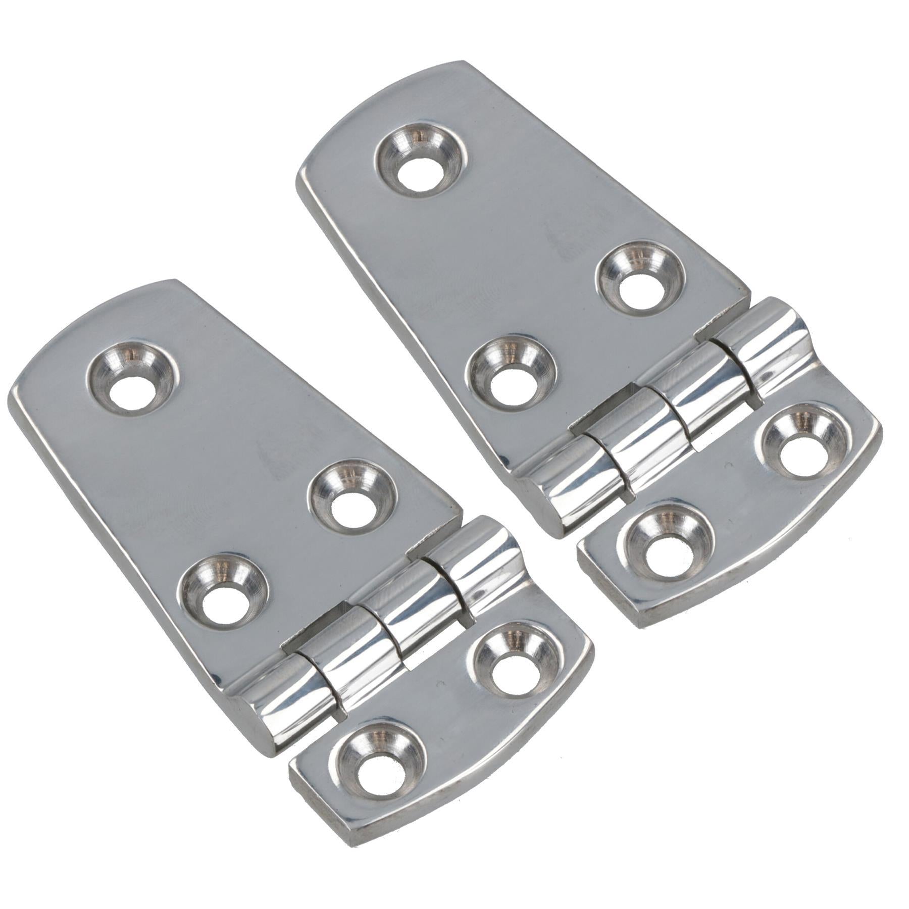 Polished Door Hinge Stainless Steel 76mm x 38mm 316 Long Marine Cabin ...