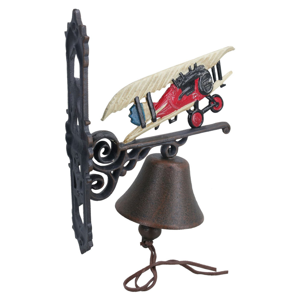 Cloche d'avion en fonte, panneau de porte, mur, clôture, portail, port ...